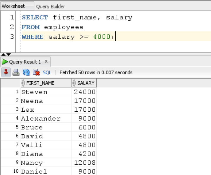 Oracle WHERE Clause Qurosity Learning Never Stops