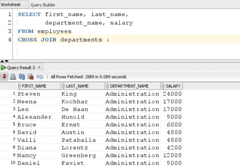 Oracle Cross Join - Qurosity | Learning Never Stops