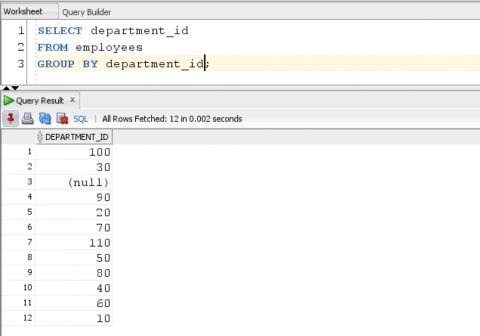 ORACLE GROUP BY - Qurosity | Learning Never Stops